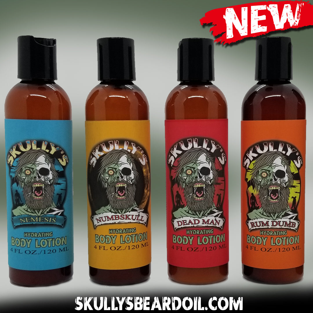 Hydrating Body Lotion 4 Pack | Skully's Beard Oil – Skully's Ctz Beard Oil