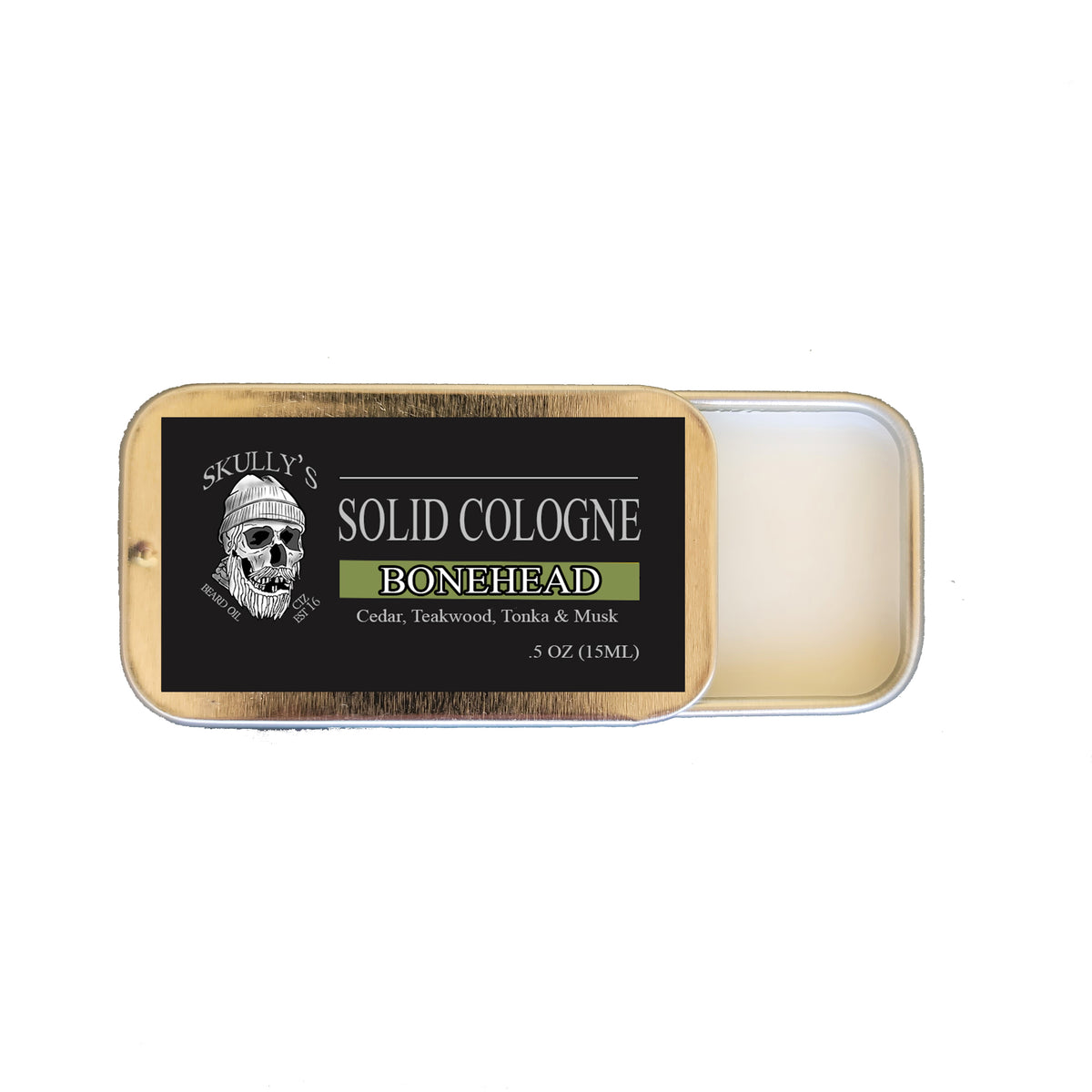 Solid Cologne - Bonehead - Cedar, amber, tonka, musk cologne balm ...