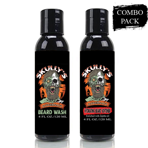 Juggernaut Hydrating Beard Softener & Beard Wash Combo|Skullys Beard ...